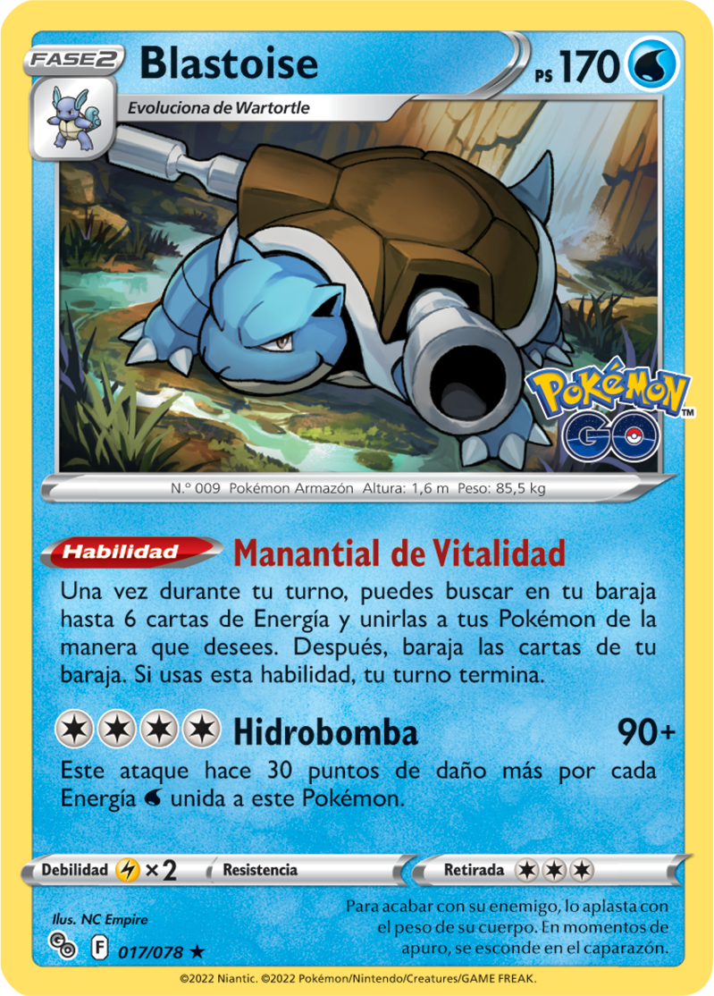 Blastoise (Pokémon GO TCG) - WikiDex, la enciclopedia Pokémon