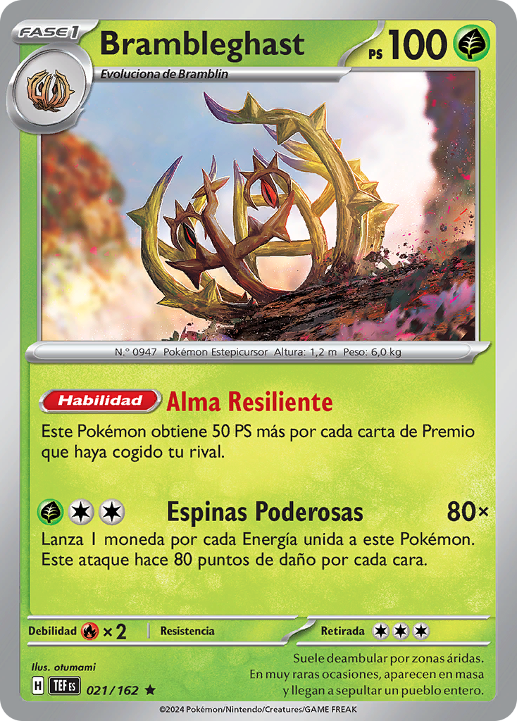 Brambleghast (Fuerzas Temporales TCG) - WikiDex, la enciclopedia Pokémon