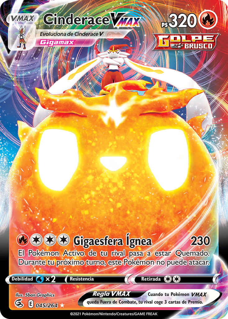 Cinderace VMAX (Golpe Fusión TCG) - WikiDex, la enciclopedia Pokémon