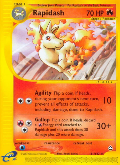 Archivo:Rapidash (Aquapolis TCG).png - WikiDex, la enciclopedia Pokémon
