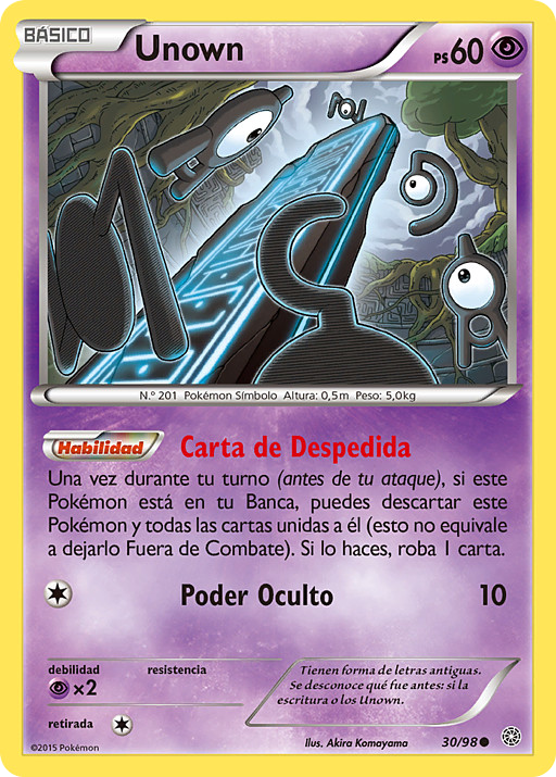 Unown (Antiguos Orígenes TCG) - WikiDex, la enciclopedia Pokémon