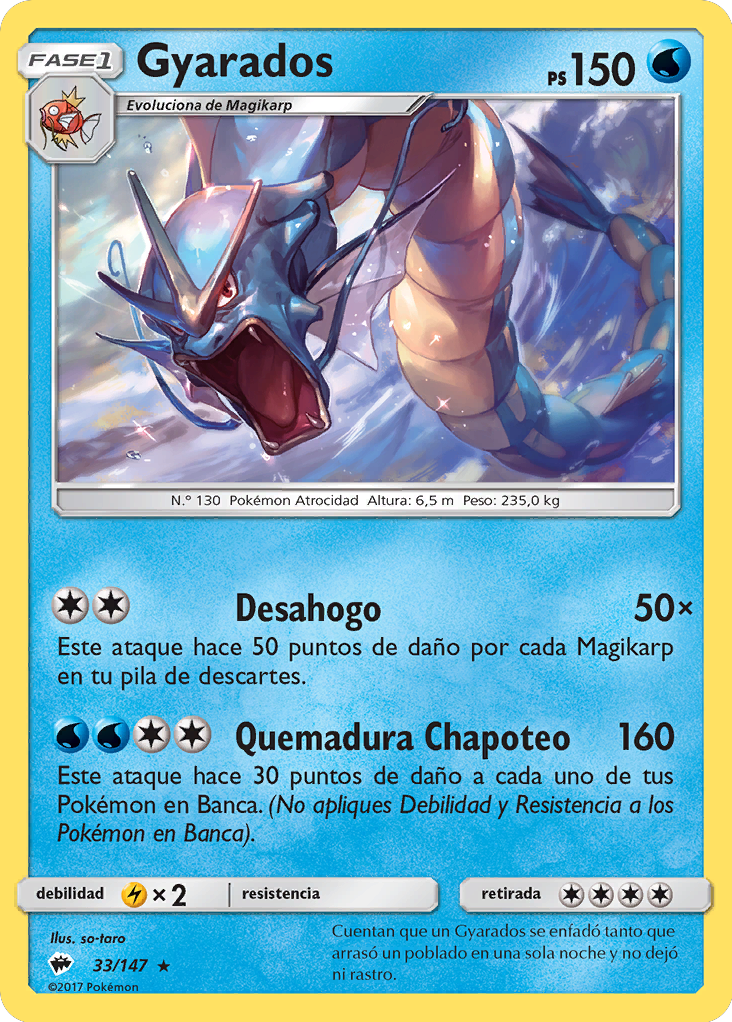 Gyarados (Sombras Ardientes TCG) - WikiDex, la enciclopedia Pokémon
