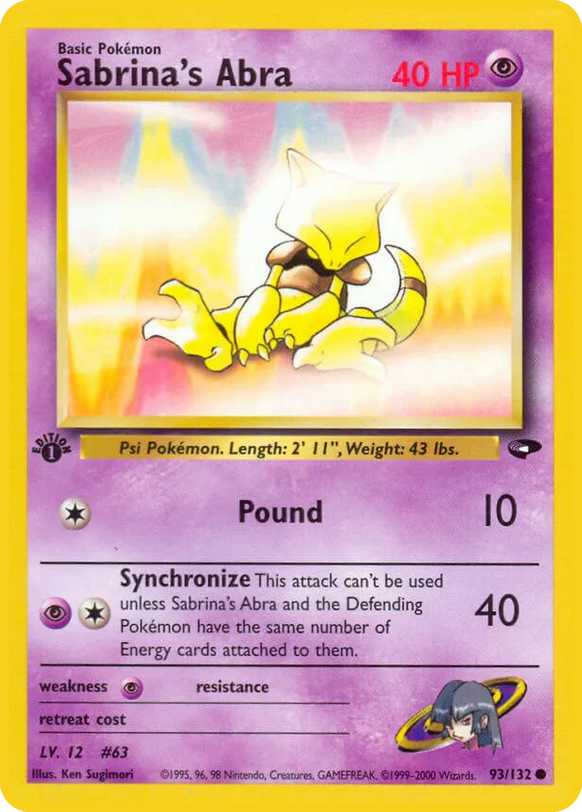 Sabrina's Abra (Gym Challenge 93 TCG) - WikiDex, la enciclopedia Pokémon