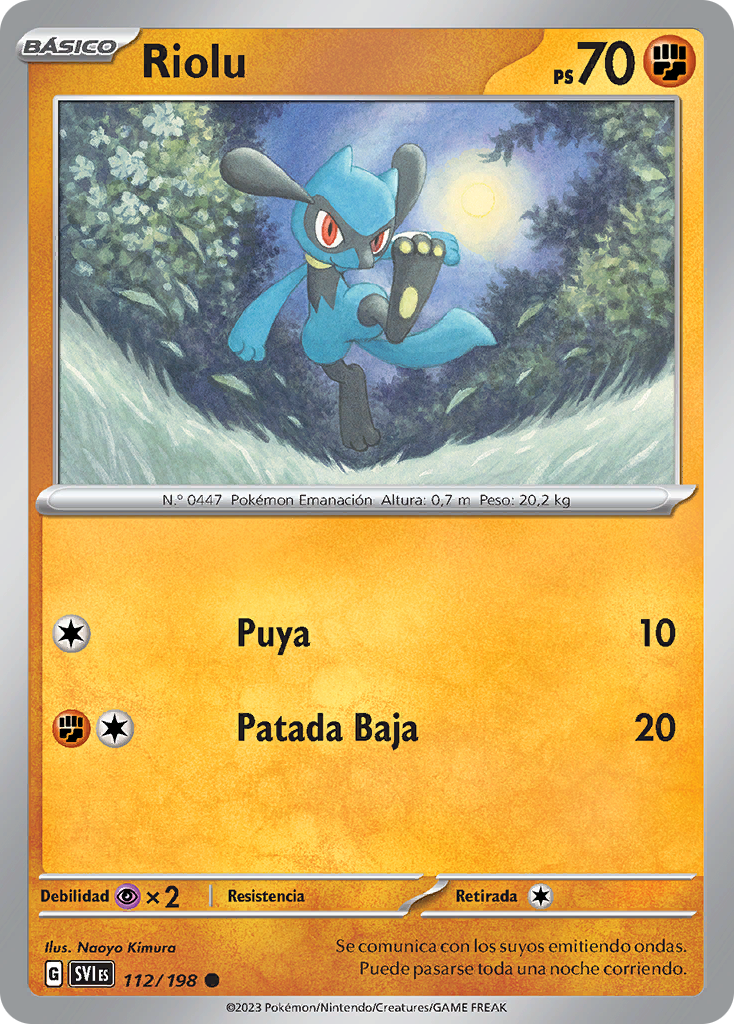 Riolu (Escarlata y Púrpura 112 TCG) - WikiDex, la enciclopedia Pokémon