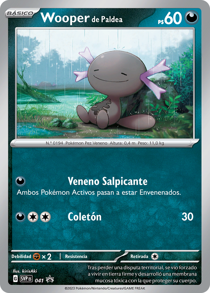 Wooper de Paldea (SV Promo 41 TCG) - WikiDex, la enciclopedia Pokémon