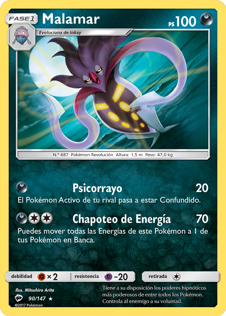 Malamar (Sombras Ardientes TCG) - WikiDex, la enciclopedia Pokémon