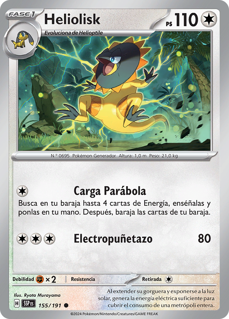 Heliolisk (Chispas Fulgurantes TCG) - WikiDex, la enciclopedia Pokémon