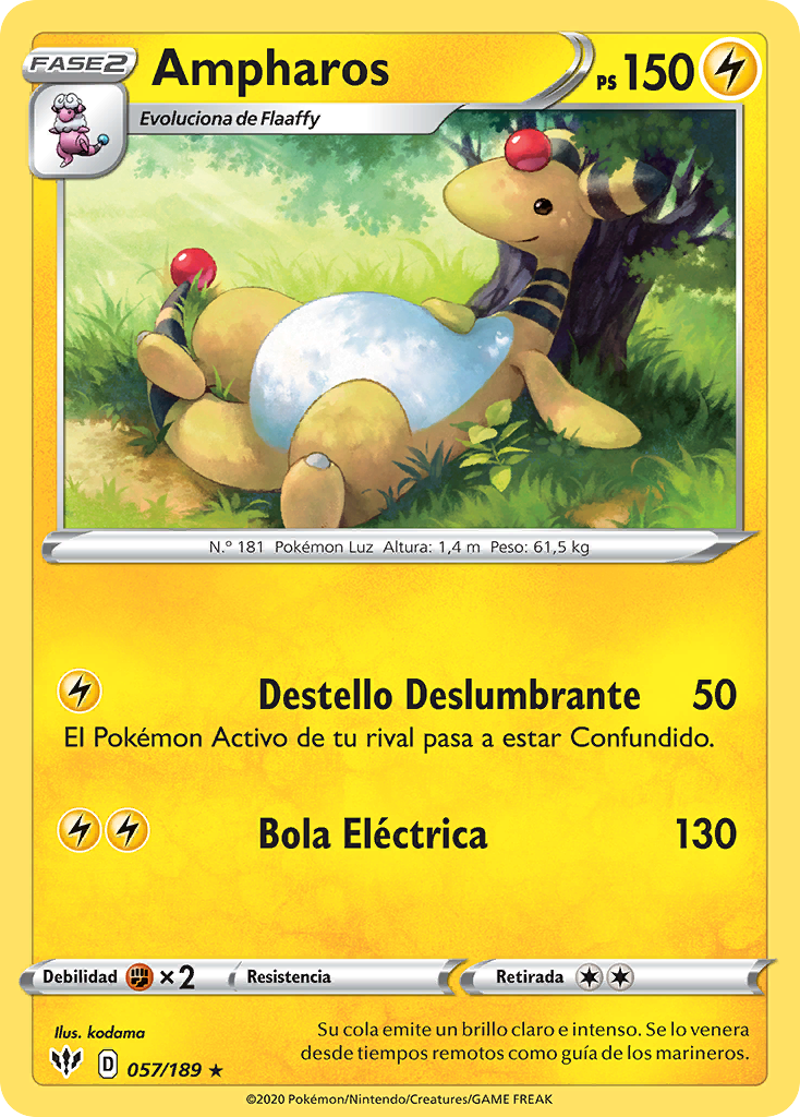 Ampharos (Oscuridad Incandescente TCG) - WikiDex, la enciclopedia Pokémon