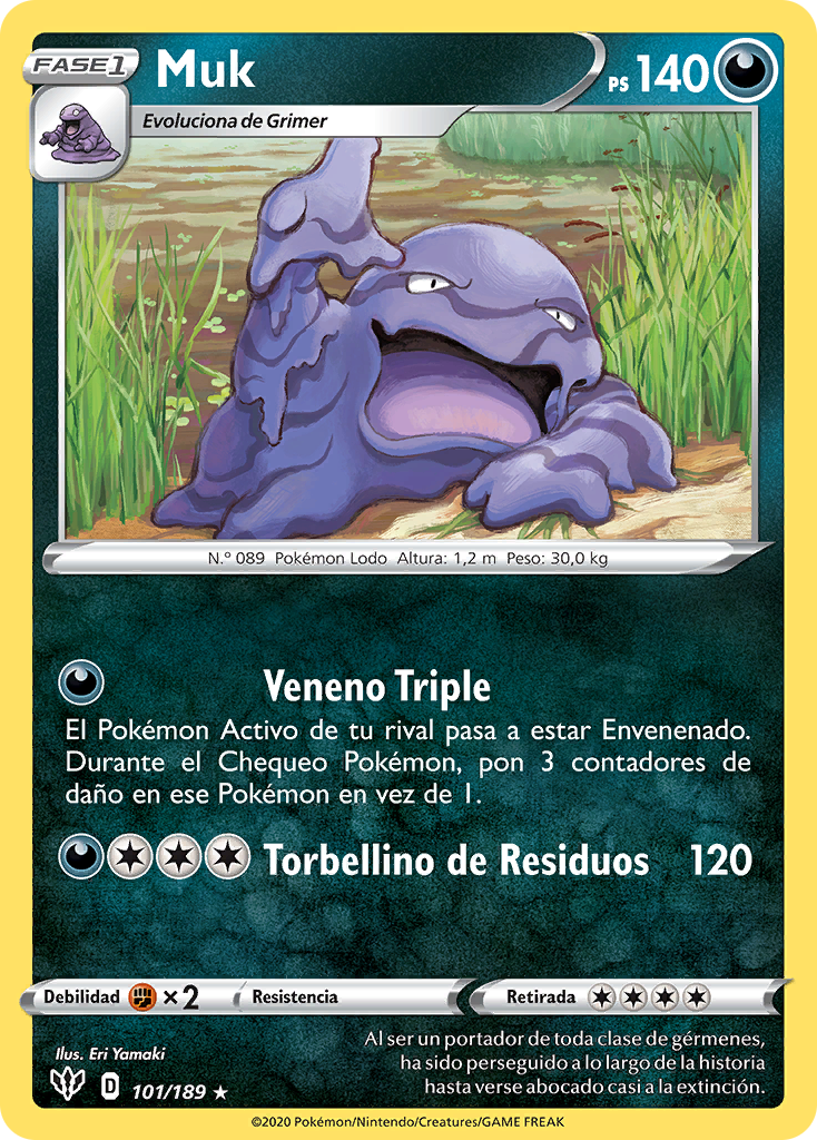 Muk (Oscuridad Incandescente TCG) - WikiDex, la enciclopedia Pokémon