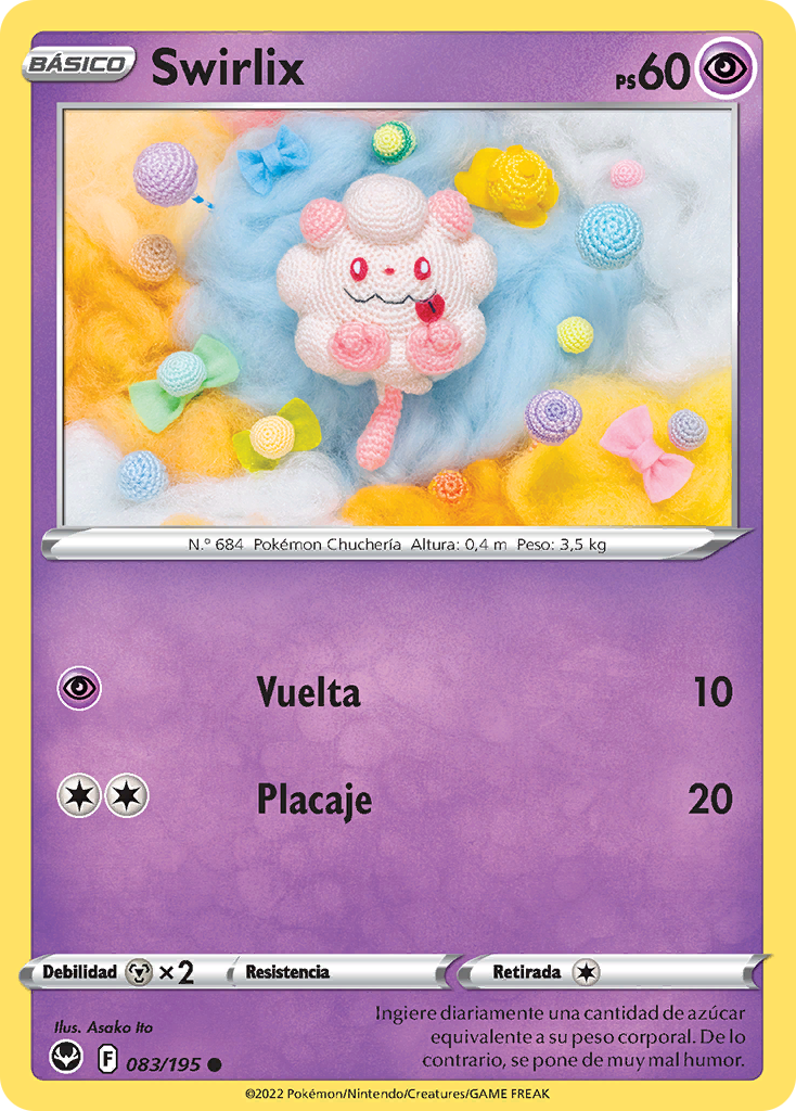 Swirlix (Tempestad Plateada TCG) - WikiDex, la enciclopedia Pokémon