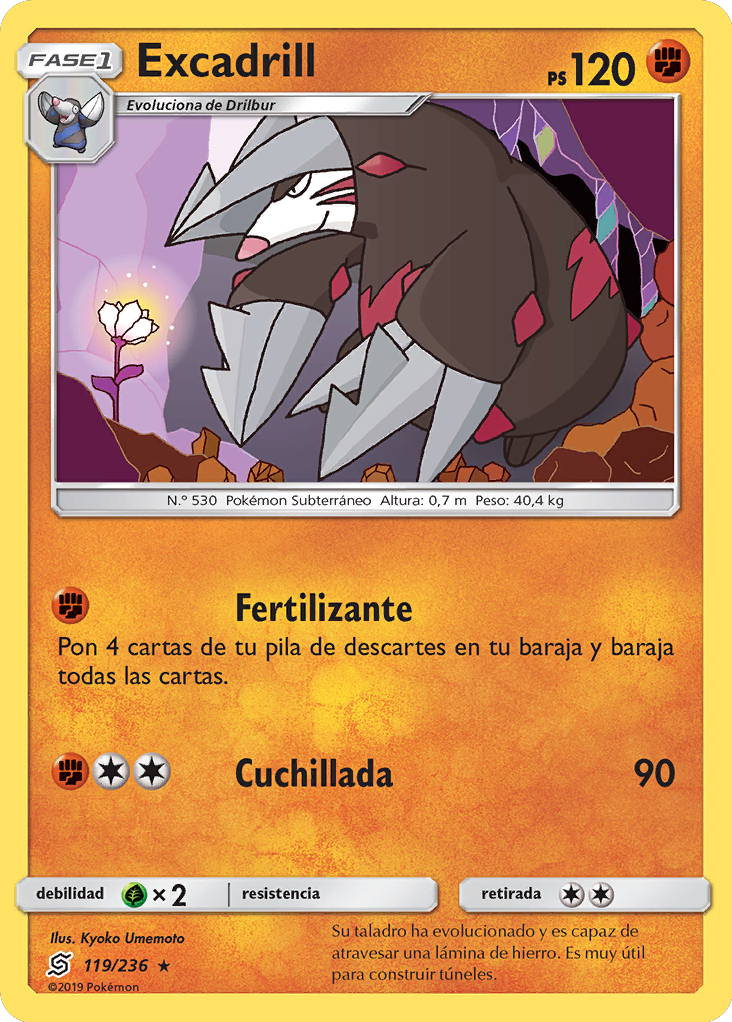Excadrill (Mentes Unidas TCG) - WikiDex, la enciclopedia Pokémon