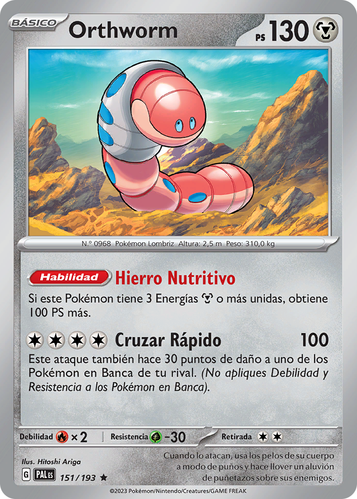 Orthworm (Evoluciones en Paldea TCG) - WikiDex, la enciclopedia Pokémon