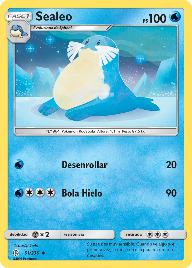 Sealeo (Eclipse Cósmico TCG) - WikiDex, la enciclopedia Pokémon