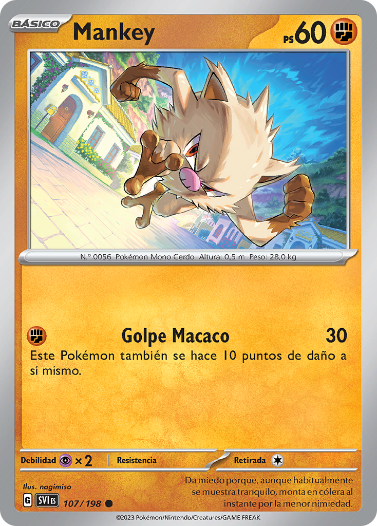 Mankey (Escarlata y Púrpura TCG) - WikiDex, la enciclopedia Pokémon