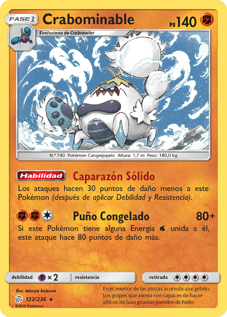Crabominable (Eclipse Cósmico TCG) - WikiDex, la enciclopedia Pokémon