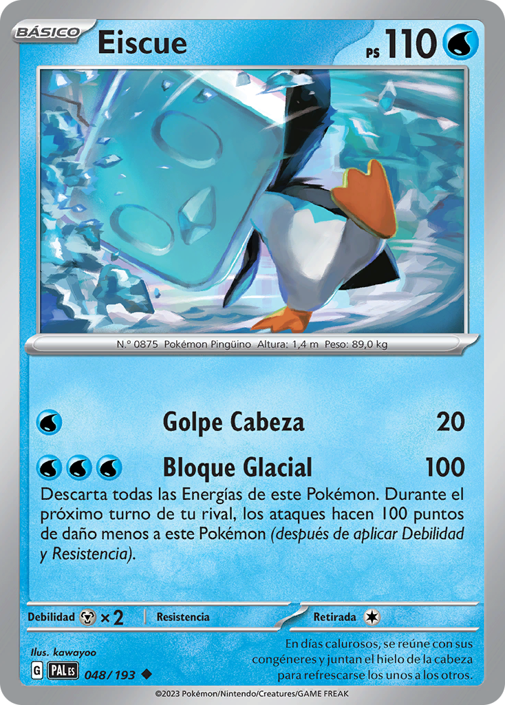 Eiscue (Evoluciones en Paldea TCG) - WikiDex, la enciclopedia Pokémon