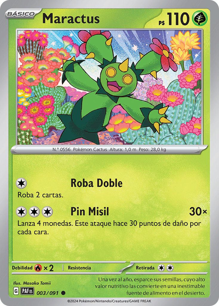 Maractus (Destinos de Paldea TCG) - WikiDex, la enciclopedia Pokémon