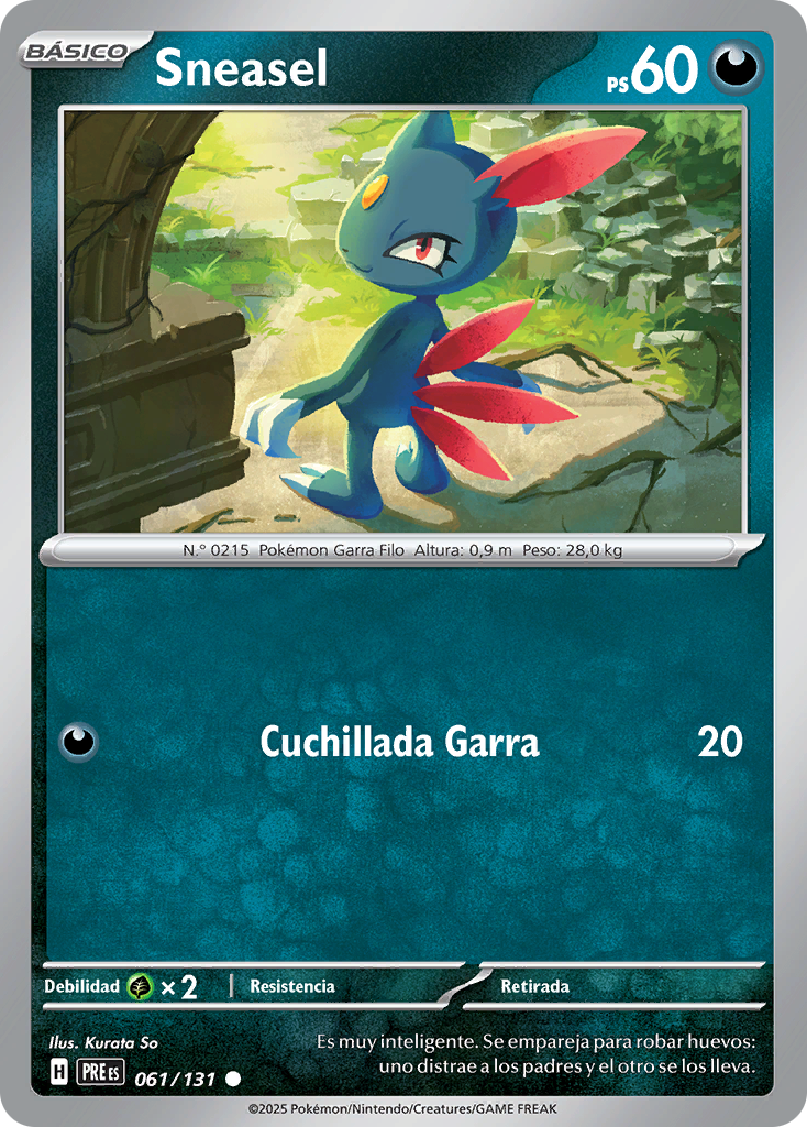 Sneasel (Evoluciones Prismáticas TCG) - WikiDex, la enciclopedia Pokémon