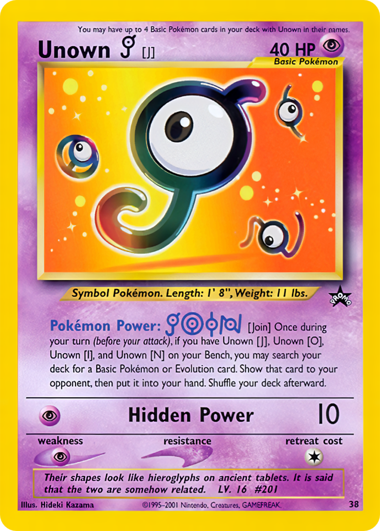 Unown J (WoTC Promo TCG) - WikiDex, la enciclopedia Pokémon