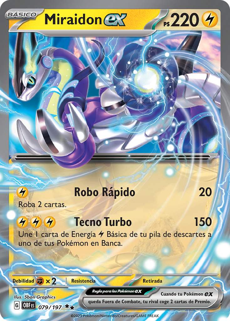 Miraidon ex (Llamas Obsidianas TCG) - WikiDex, la enciclopedia Pokémon