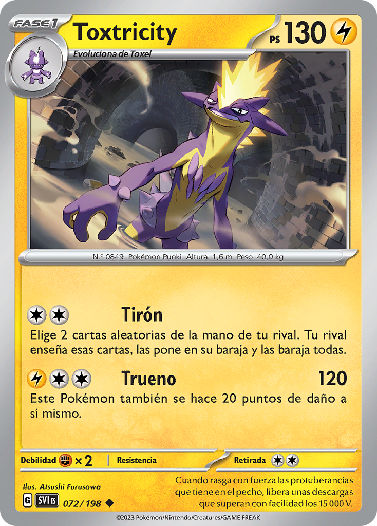 Toxtricity (Escarlata y Púrpura TCG) - WikiDex, la enciclopedia Pokémon
