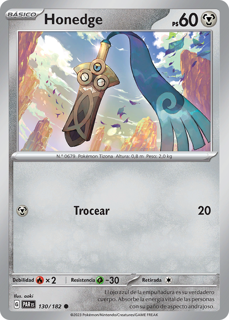 Honedge (Brecha Paradójica 130 TCG) - WikiDex, la enciclopedia Pokémon