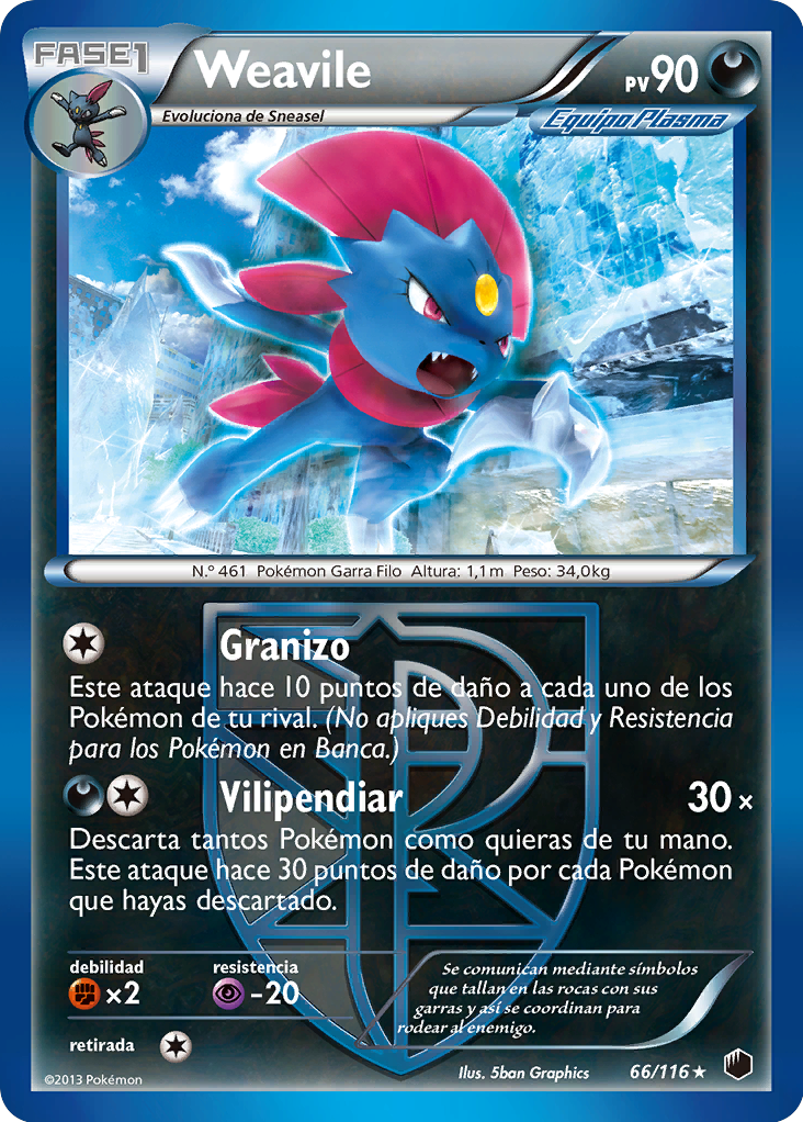 Weavile (Glaciación Plasma TCG) - WikiDex, la enciclopedia Pokémon
