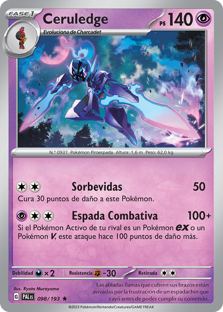 Ceruledge (Evoluciones en Paldea TCG) - WikiDex, la enciclopedia Pokémon