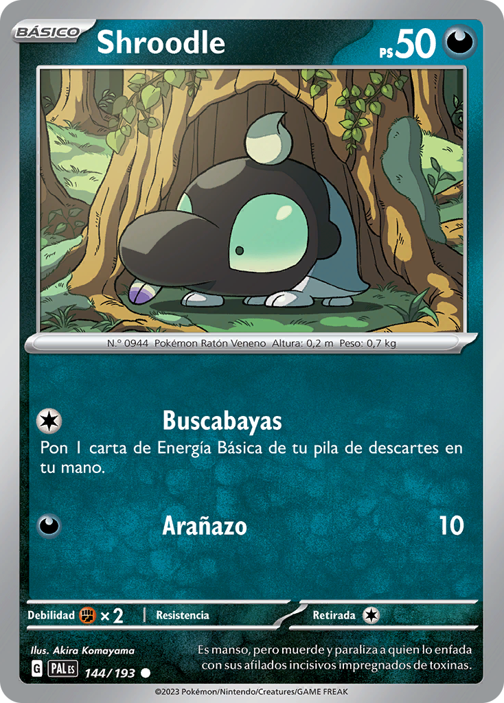 Shroodle (Evoluciones en Paldea 144 TCG) - WikiDex, la enciclopedia Pokémon