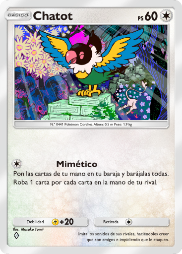 Chatot (La Isla Singular TCG Pocket) - WikiDex, la enciclopedia Pokémon