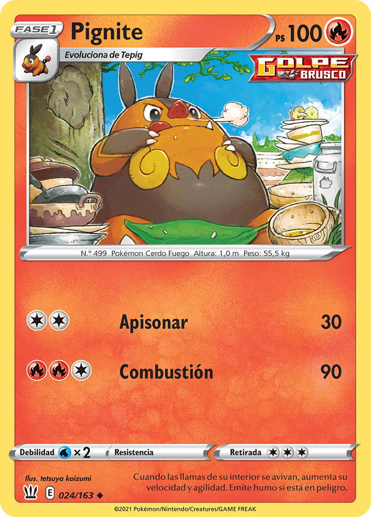 Pignite (Estilos de Combate TCG) - WikiDex, la enciclopedia Pokémon