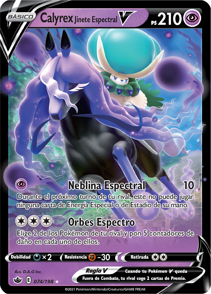 Calyrex Jinete Espectral V (Reinado Escalofriante TCG) - WikiDex, la ...