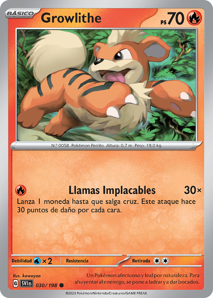 Growlithe (Escarlata y Púrpura 30 TCG) - WikiDex, la enciclopedia Pokémon