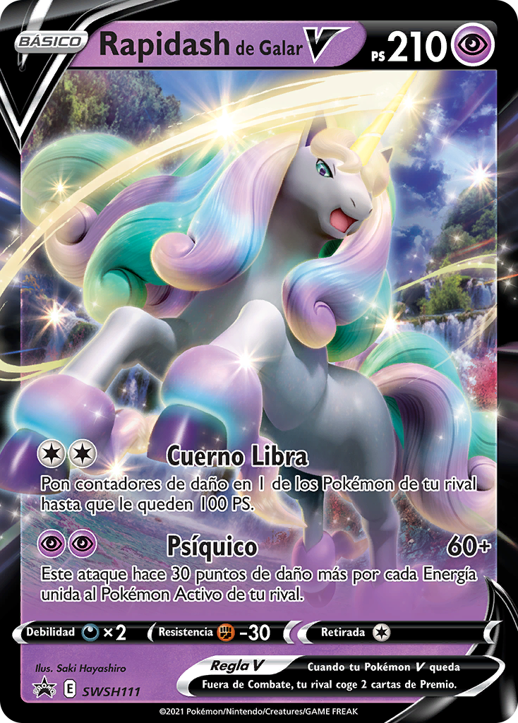 Rapidash de Galar V (SWSH Promo 111 TCG) - WikiDex, la enciclopedia Pokémon