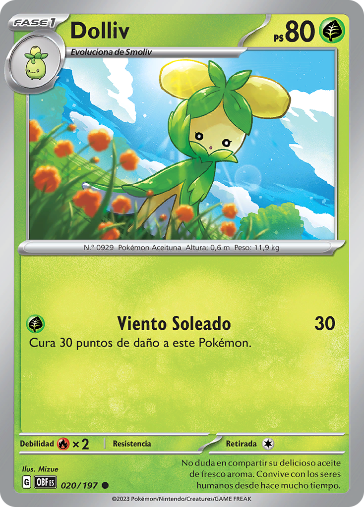 Dolliv (Llamas Obsidianas TCG) - WikiDex, la enciclopedia Pokémon