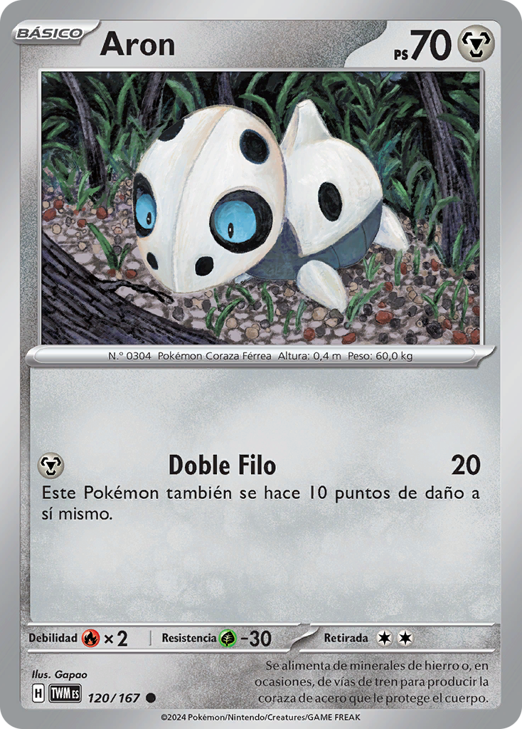 Aron (Mascarada Crepuscular TCG) - WikiDex, la enciclopedia Pokémon