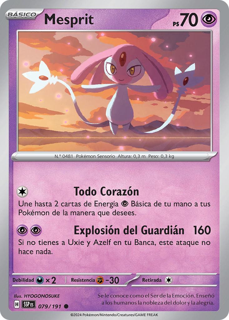 Mesprit (Chispas Fulgurantes TCG) - WikiDex, la enciclopedia Pokémon