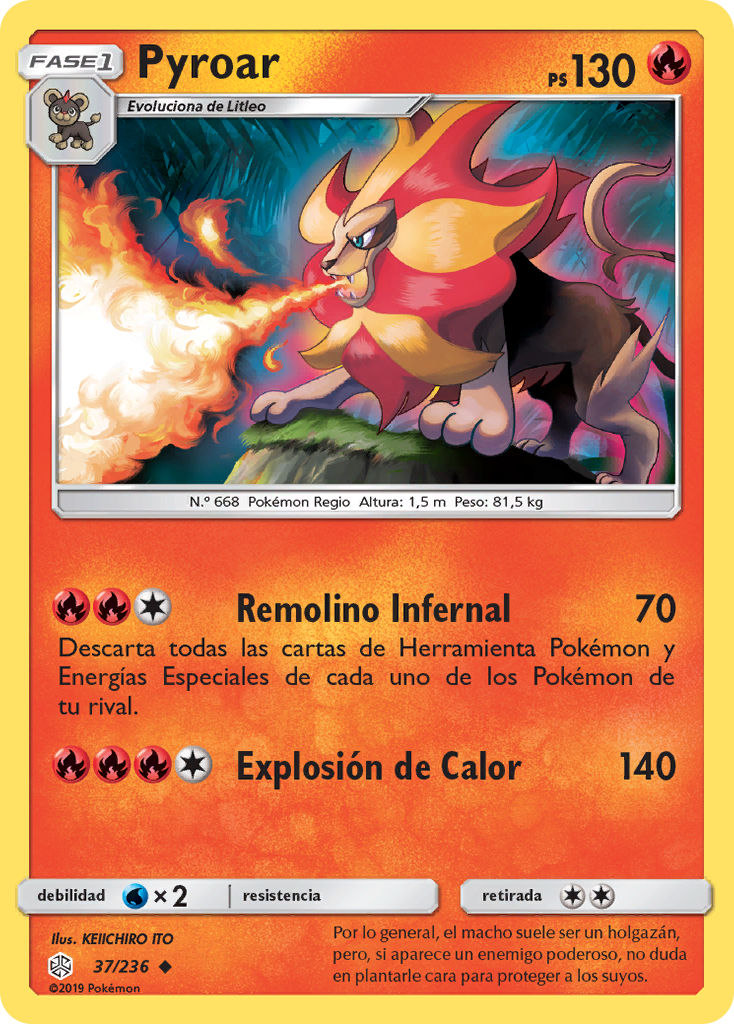 Pyroar (Eclipse Cósmico TCG) - WikiDex, la enciclopedia Pokémon