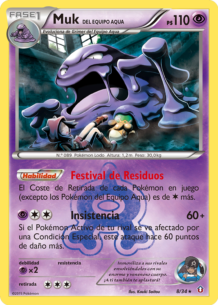Muk del Equipo Aqua (Doble Crisis TCG) - WikiDex, la enciclopedia Pokémon