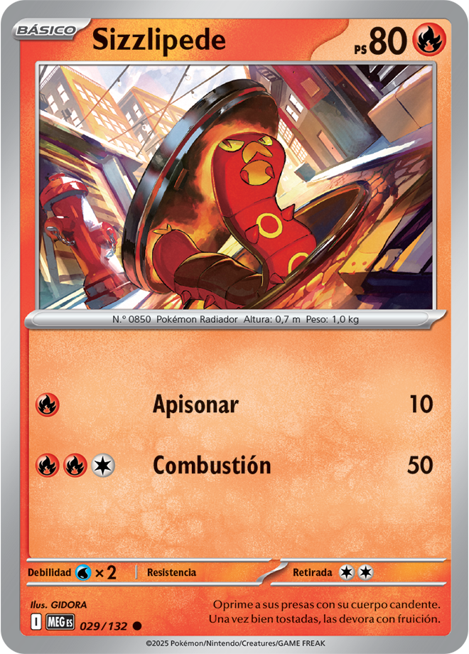 Sizzlipede (Megaevolución TCG) - WikiDex, la enciclopedia Pokémon