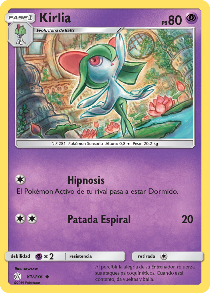 Kirlia (Eclipse Cósmico TCG) - WikiDex, la enciclopedia Pokémon