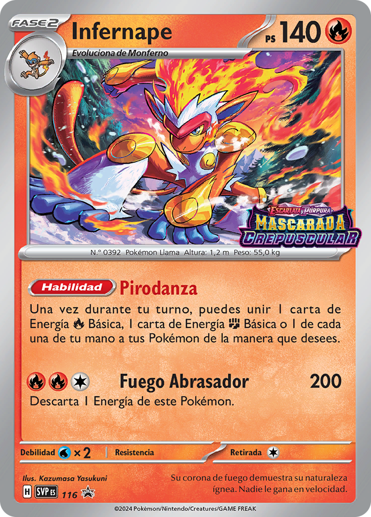 Infernape (Mascarada Crepuscular TCG) - WikiDex, la enciclopedia Pokémon