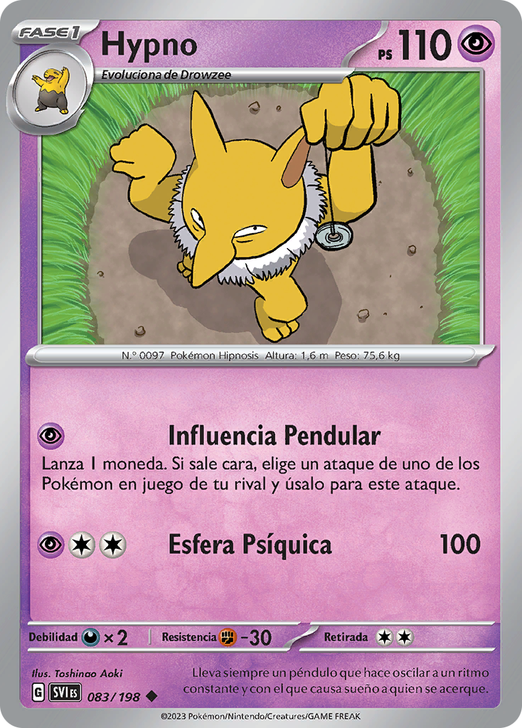Hypno (Escarlata y Púrpura TCG) - WikiDex, la enciclopedia Pokémon