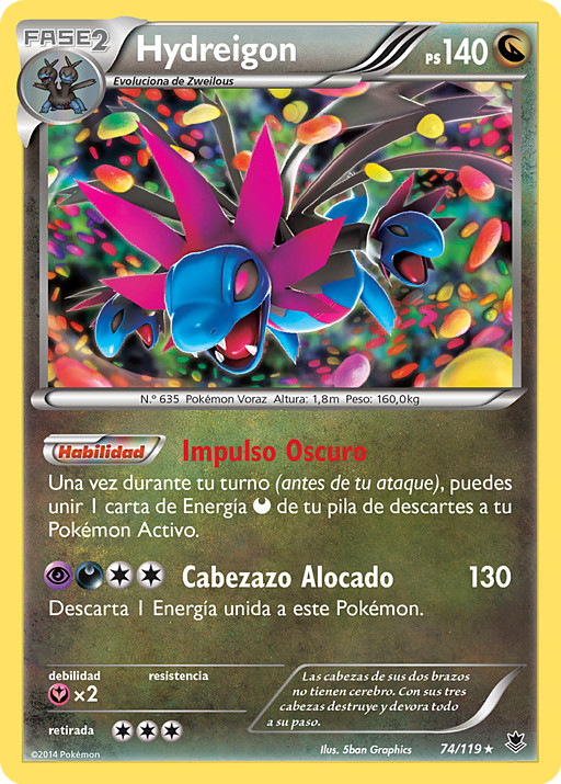 Hydreigon (Fuerzas Fantasmales TCG) - WikiDex, la enciclopedia Pokémon