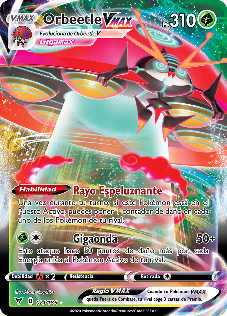 Orbeetle VMAX (Voltaje Vívido TCG) - WikiDex, la enciclopedia Pokémon