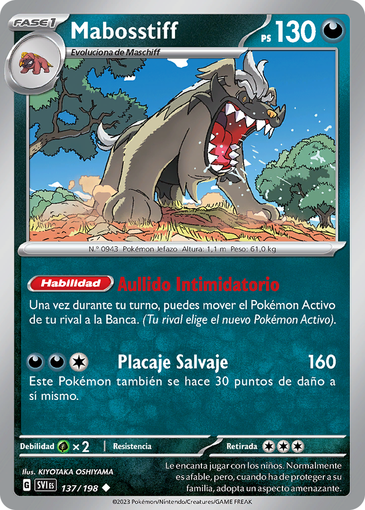 Mabosstiff (Escarlata y Púrpura TCG) - WikiDex, la enciclopedia Pokémon