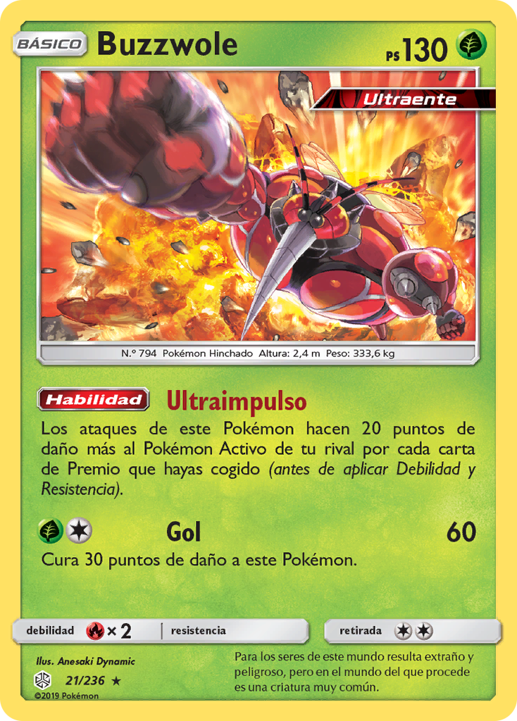 Buzzwole (Eclipse Cósmico TCG) - WikiDex, la enciclopedia Pokémon