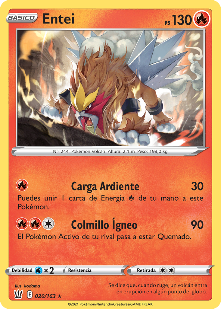 Entei (Estilos de Combate TCG) - WikiDex, la enciclopedia Pokémon