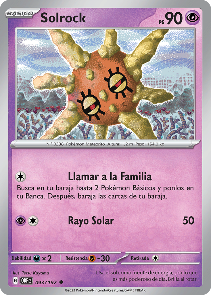 Solrock (Llamas Obsidianas TCG) - WikiDex, la enciclopedia Pokémon