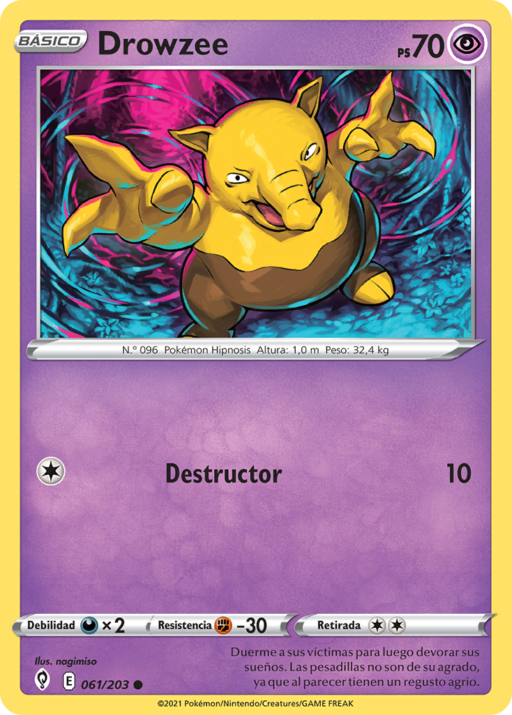 Drowzee (Cielos Evolutivos TCG) - WikiDex, la enciclopedia Pokémon